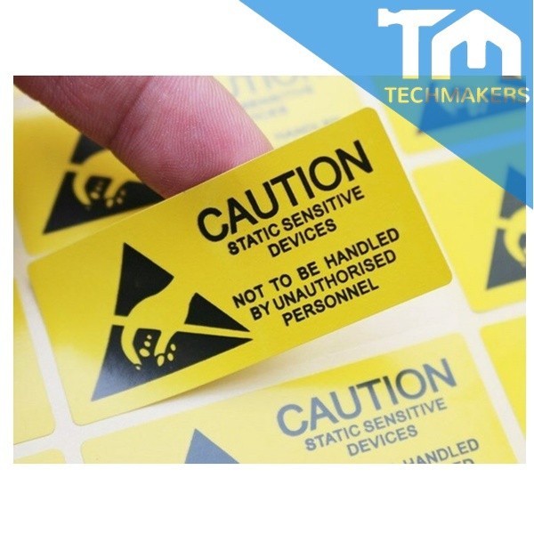 4 Pcs Caution Sticker Adhesive Label for ESD Anti-Static Sensitive ...