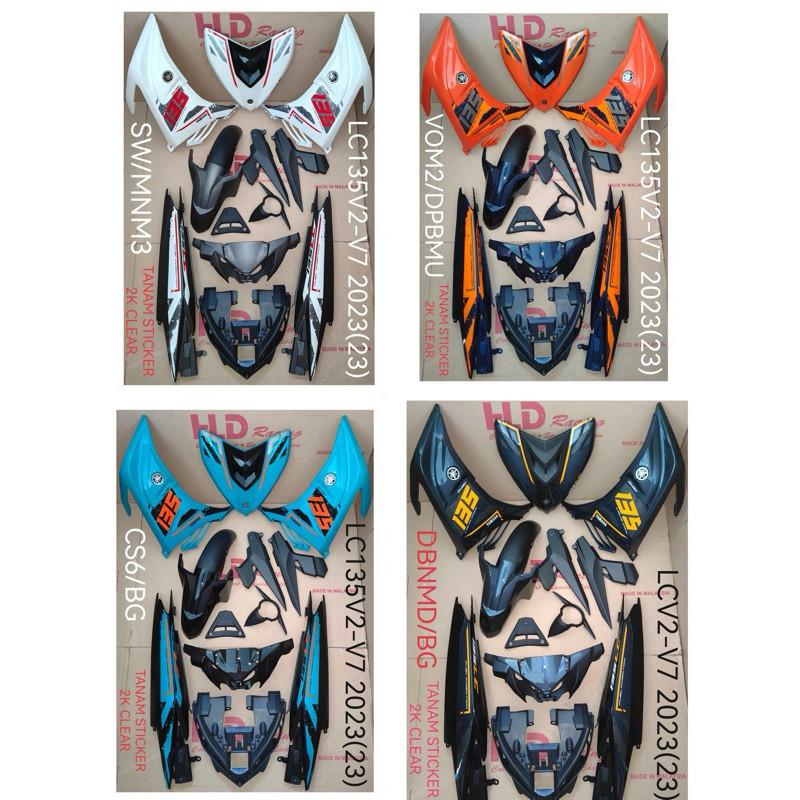 Coverset Cover Set Tanam (HLD Racing) Yamaha Lc135 V2 V3 V4 V5 V6 V7 ...