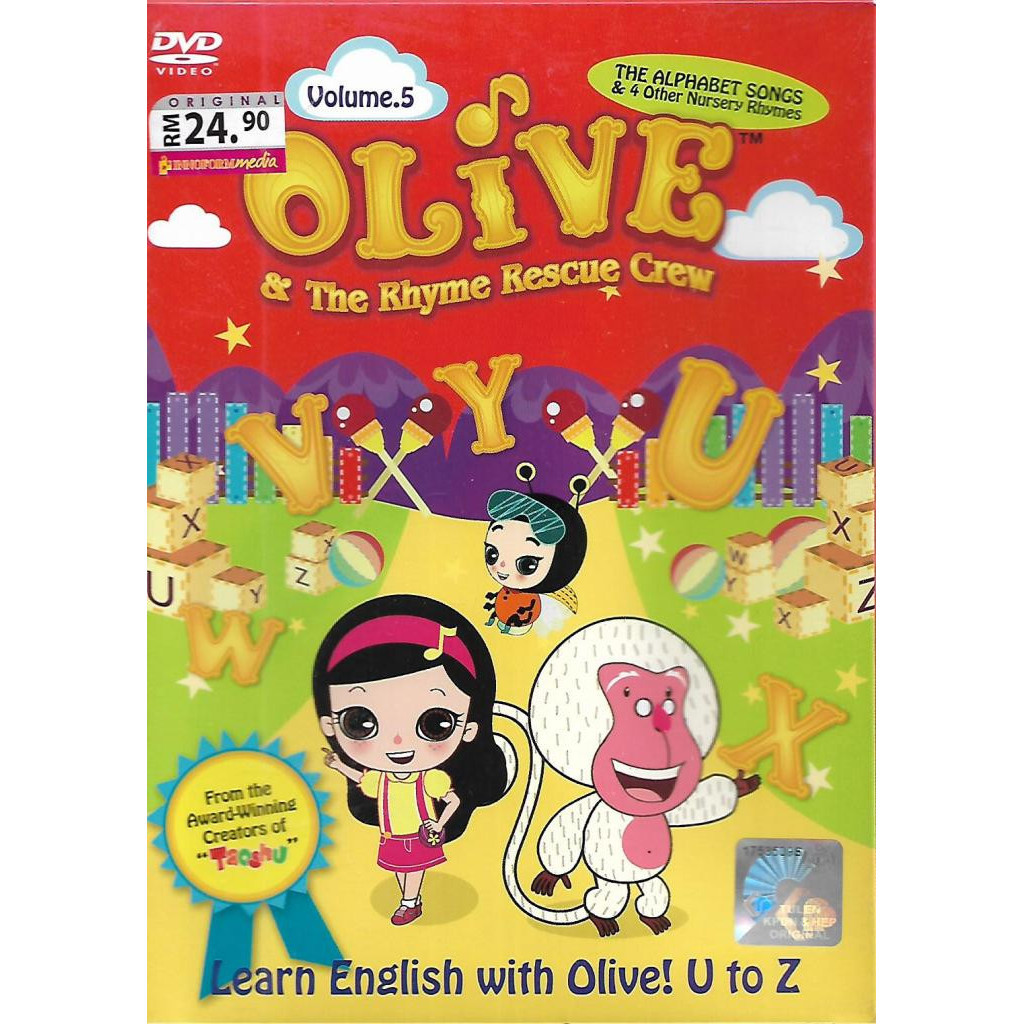 Olive & The Rhyme Rescue Crew Vol.5 DVD Learn English Letter U to Z ...
