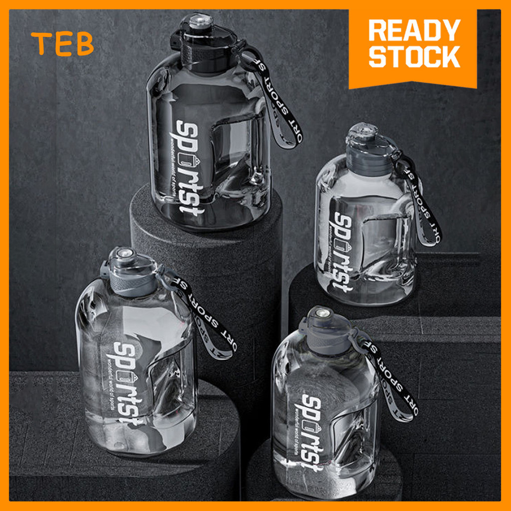 1.7L/2.7L Sport Water Bottle With Straw BPA Free / Botol Air Sukan ...