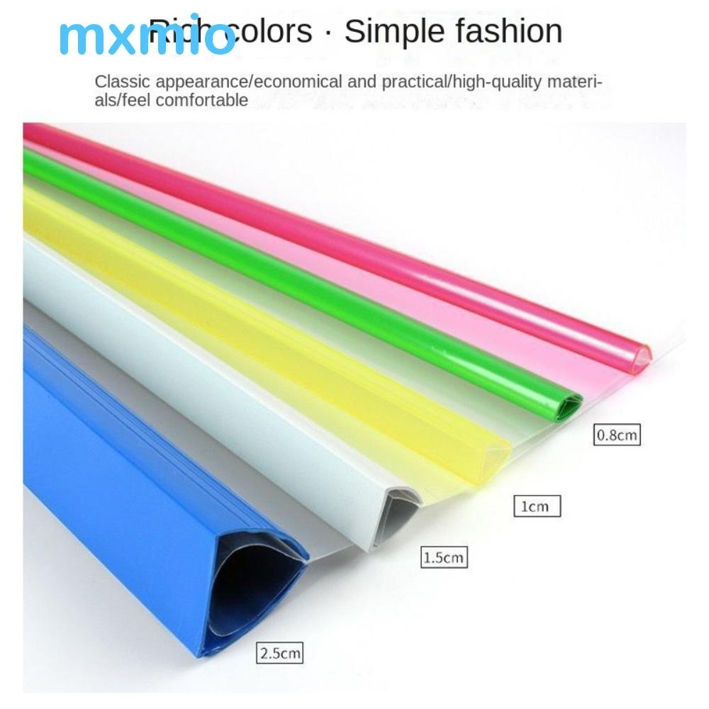 MXMIO 10 Pcs Slide Binder Clamp Bar, Binder Clips Transparent Pull ...