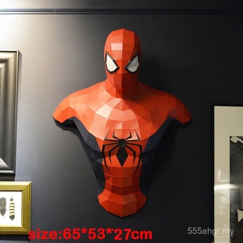 80 cm tinggi Spider-Man 3 model kertas geometri buatan tangan Marvel ...