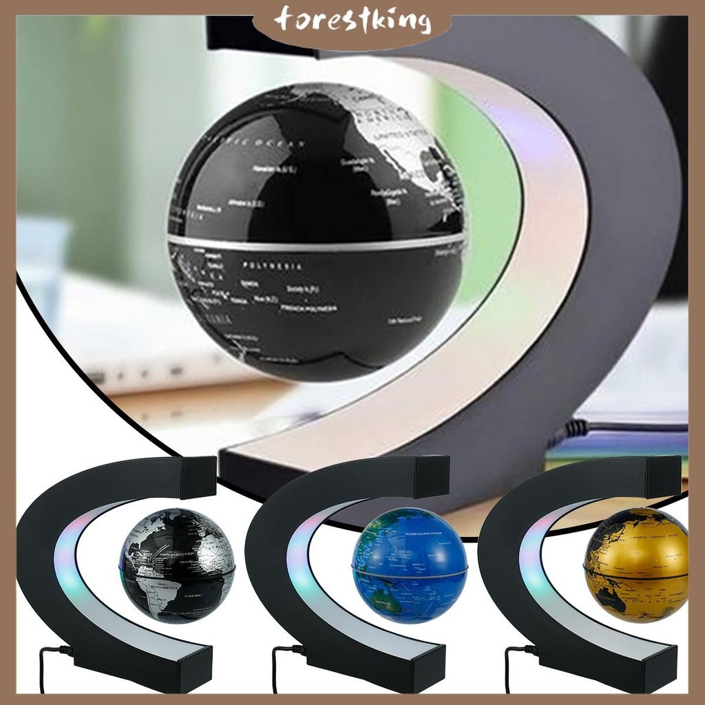 Magnetic Levitation Floating Globe World Map Globe with C Shape Base ...