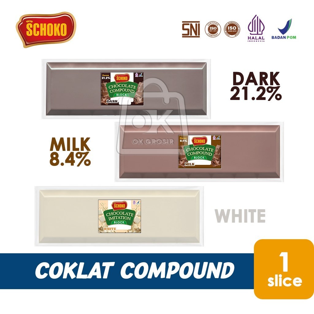 Chocolate Bar Compound SCHOKO Premium Chocolate Block For Baking (1 ...