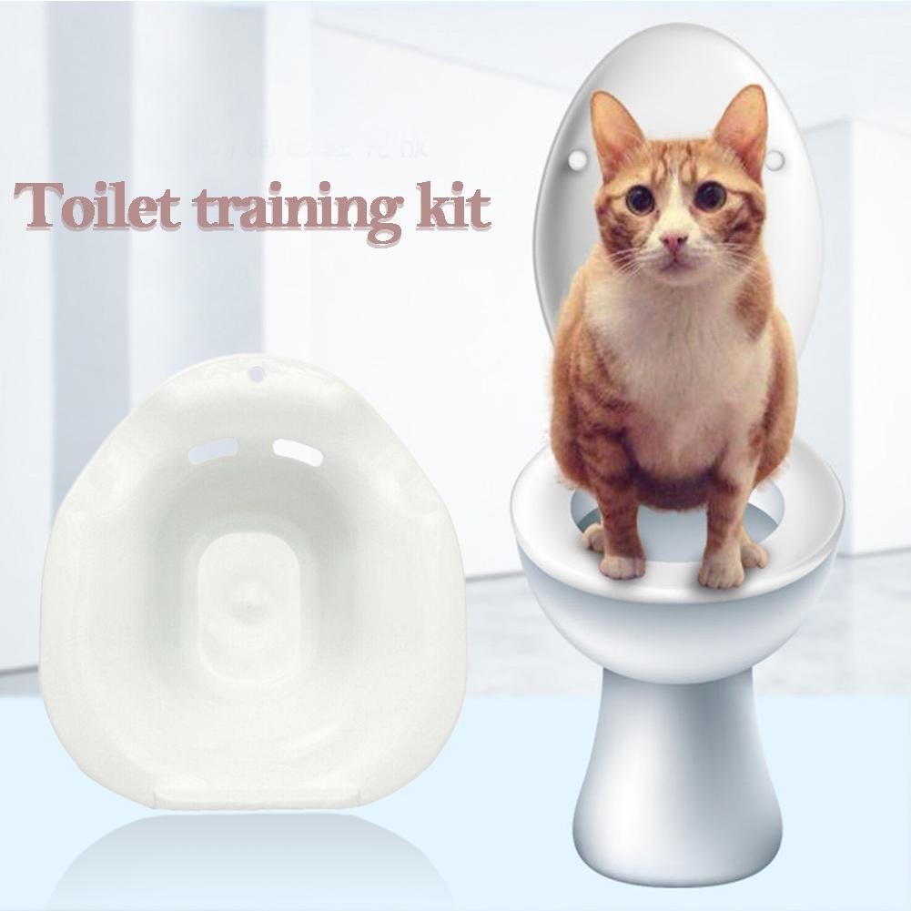 Plastic Cat Toilet Training Kit Pets Litter Pottytray Pet Toilet ...