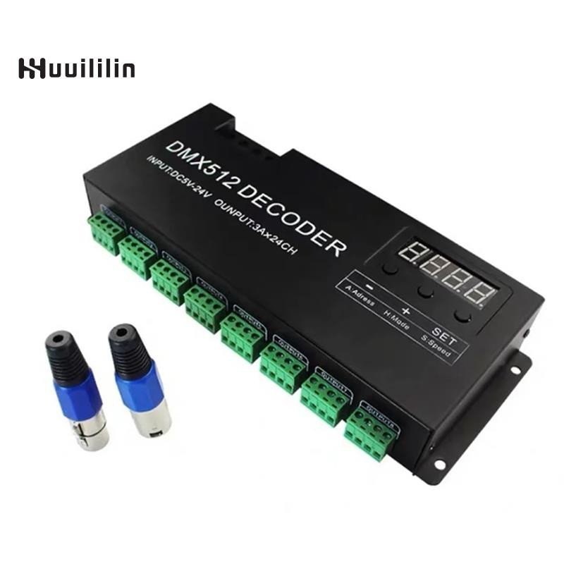 Digital 24CH RGB RGBW DMX512 Decoder, RGBW 512 Decoder DMX 512 Controller for LED Strip | Shopee ...