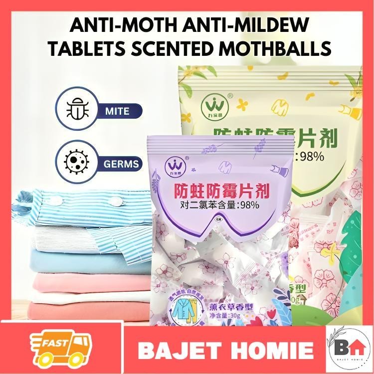 Anti-Moth Anti-Mildew Tablets Scented Mothballs Clothing Aromatic ...