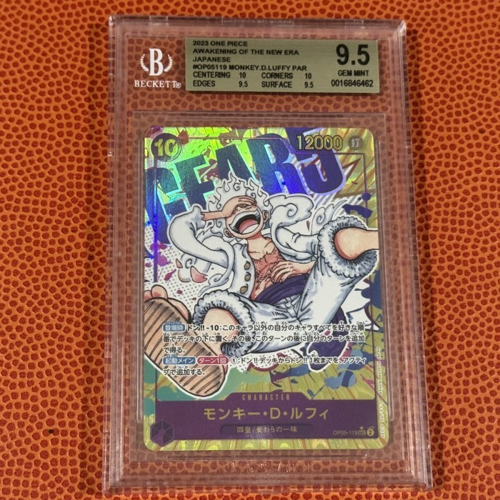 One Piece Monkey D Luffy Gear 5 Card Alternate Art JAPAN BGS 9.5 ...