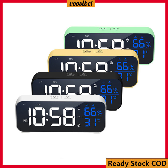 BJ Led Digital Alarm Clock 12 / 24 Hour Adjustable Volume Brightness ...