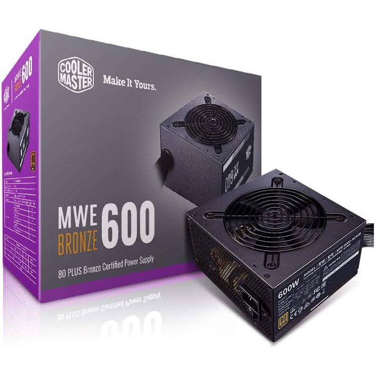 Cooler Master MWE 600 Bronze V2 230V 80 Plus 600W 1500 RPM Power Supply ...