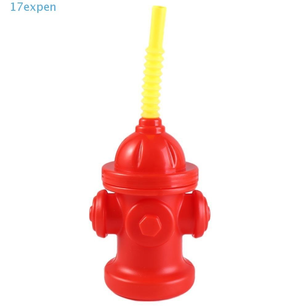 EXPEN Fire Hydrant Straw Cup, Novelty Plastic Fire Hydrant Water Cup ...
