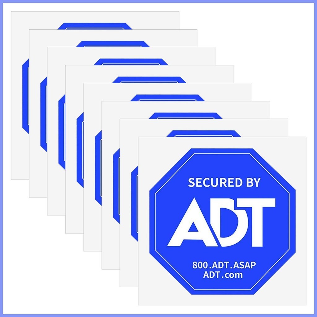 Waterproof Security Sticker for Window Warning ADT Window Sticker Blue ...