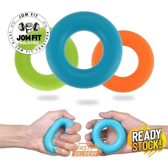 Finger Strength Donut Hand Grip Ring Gym Fitness Exerciser Ball Muscle ...