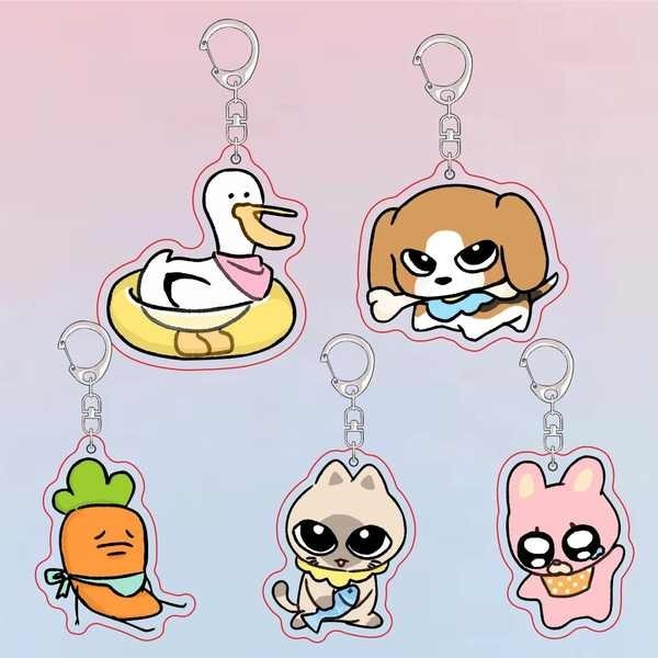 keychain mathcing keychain cute cute keychain Rantai kunci pelbagai ...