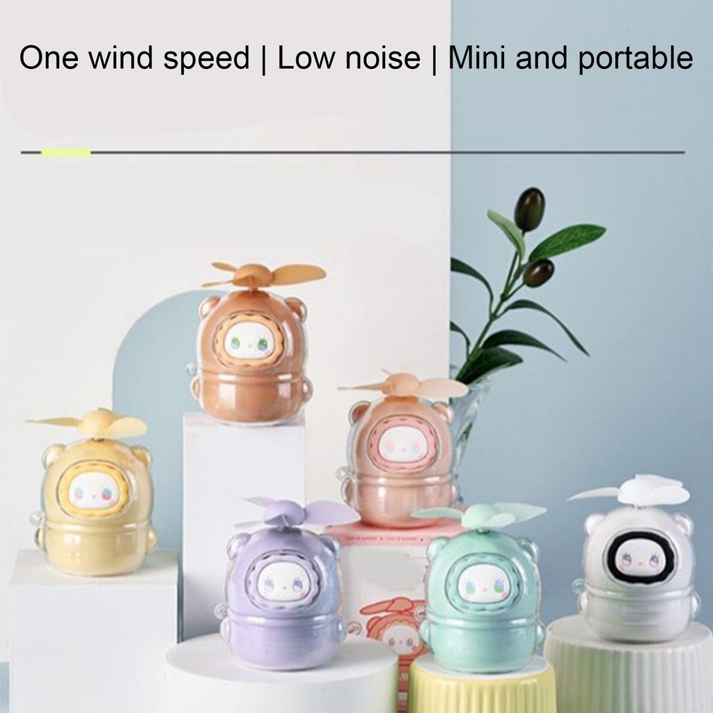 EMMA Desk Fan Cute Small Handheld Fan For Tabletop Silent Motor Design ...