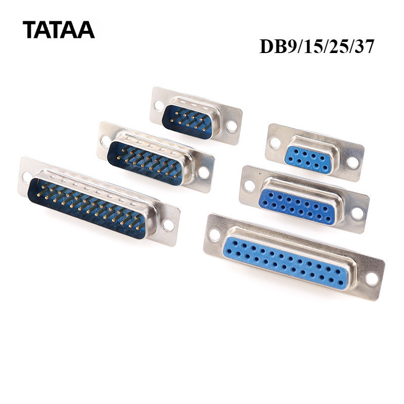 5Pcs RS232 DB9 DB15 DB25 DB37 Solder Type Connector DIP Straight Mount Serial Port Adapter 2 ...