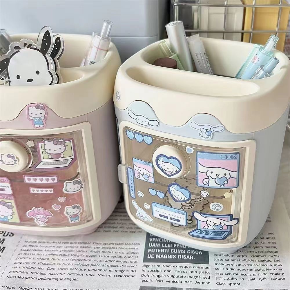 Cream Color Pig Pen Holder Style Good-looking Large-Capacity Pen ...