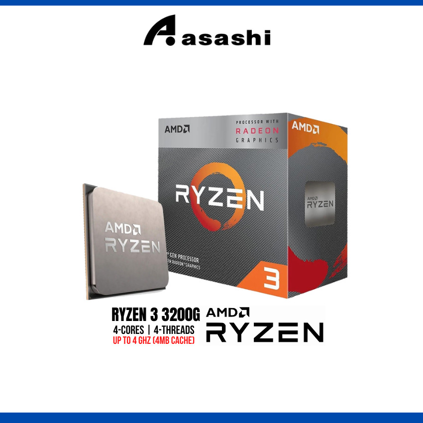 AMD Ryzen 3 3200G AM4 Processor (4-Cores/4Threads) | AMD Ryzen 3 3000 ...