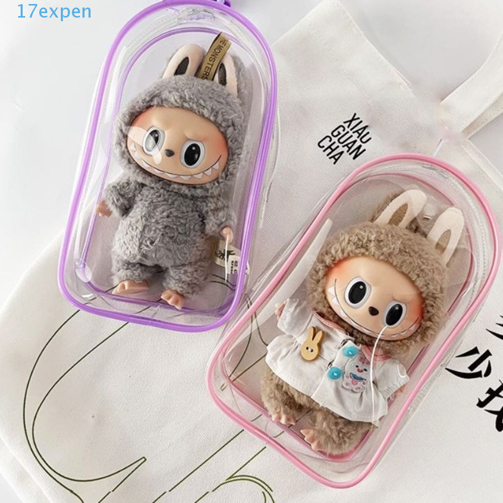EXPEN Labubu Doll Outgoing Bag, PVC with Keychain Labubu Display Bag ...