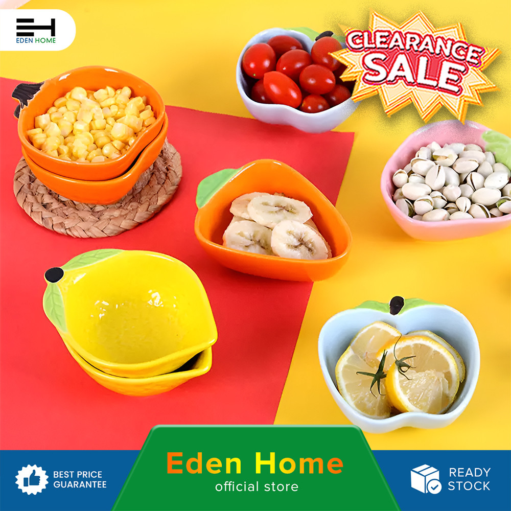 Eden Ceramic Fruit Shape Dish Sauce Bowl Kitchen Salad Plates 1pc ...