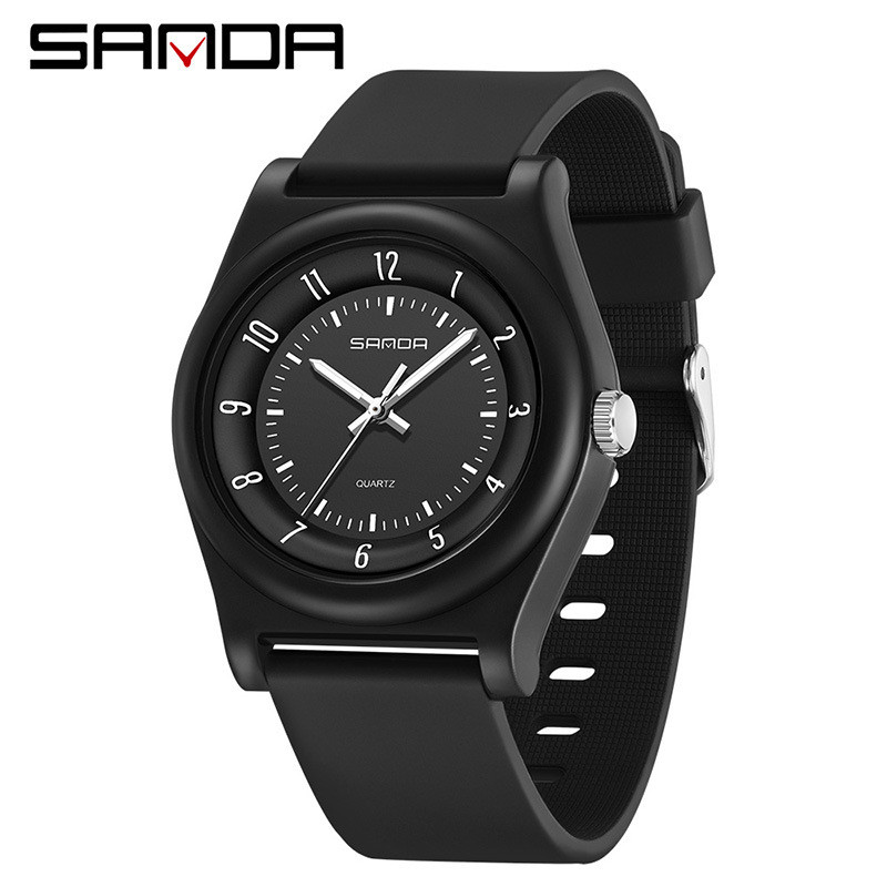 Sanda Brand 6219 Quartz Student Simple Black Purple Pink Analog Display ...