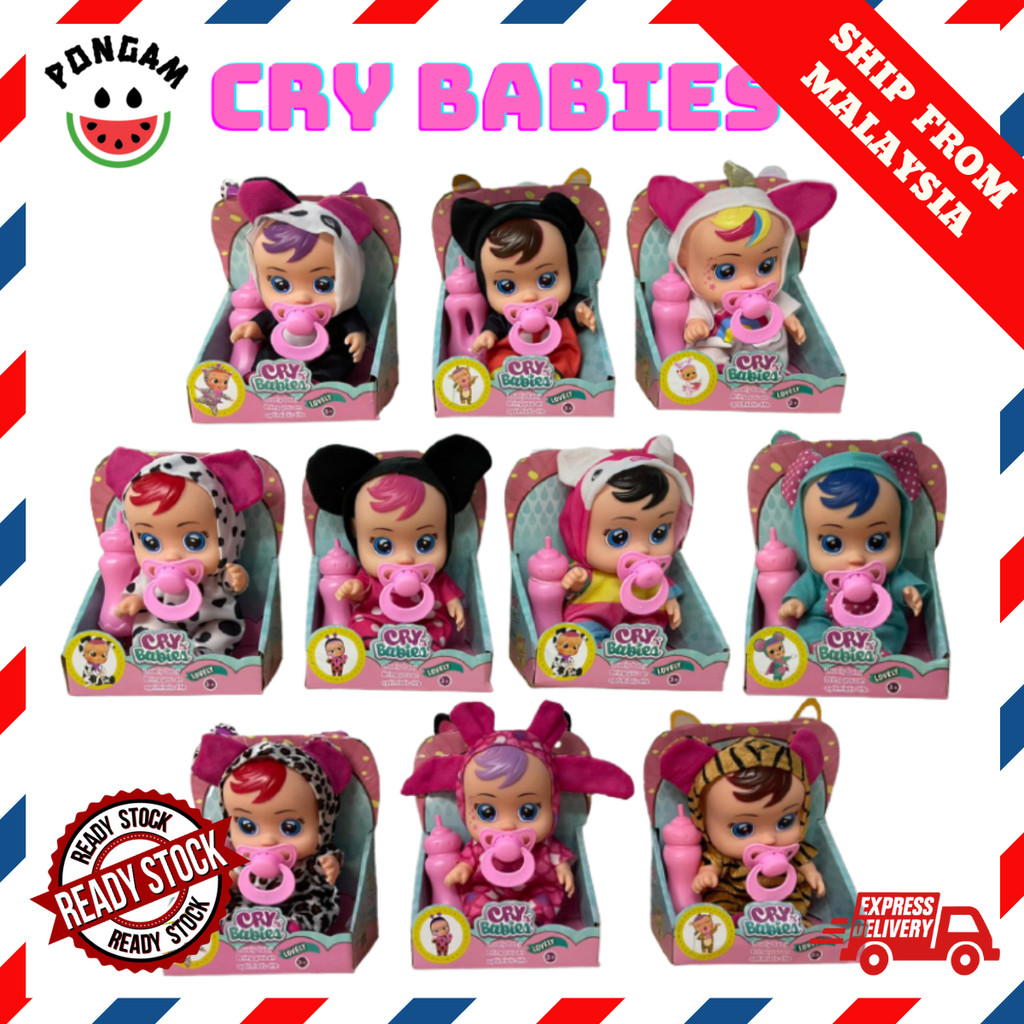 3D Cry Babies Baby Menangis Pretednd Play Toy Realistic Silicone Doll ...