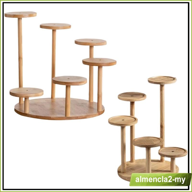 [AlmenclafdMY] Wooden Tabletop Plant Stand Desktop Plant Shelf for ...