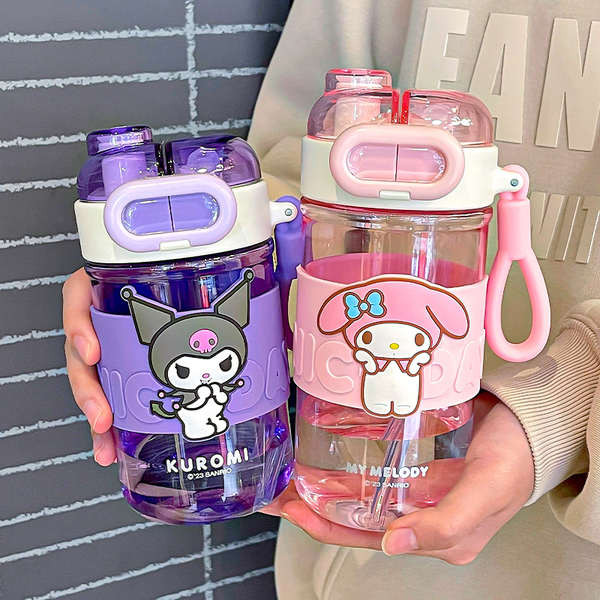 kuromi mug botol air tahan sejuk kuromi botol air kuromi Cawan Plastik Sanrio Culomi, Cawan ...