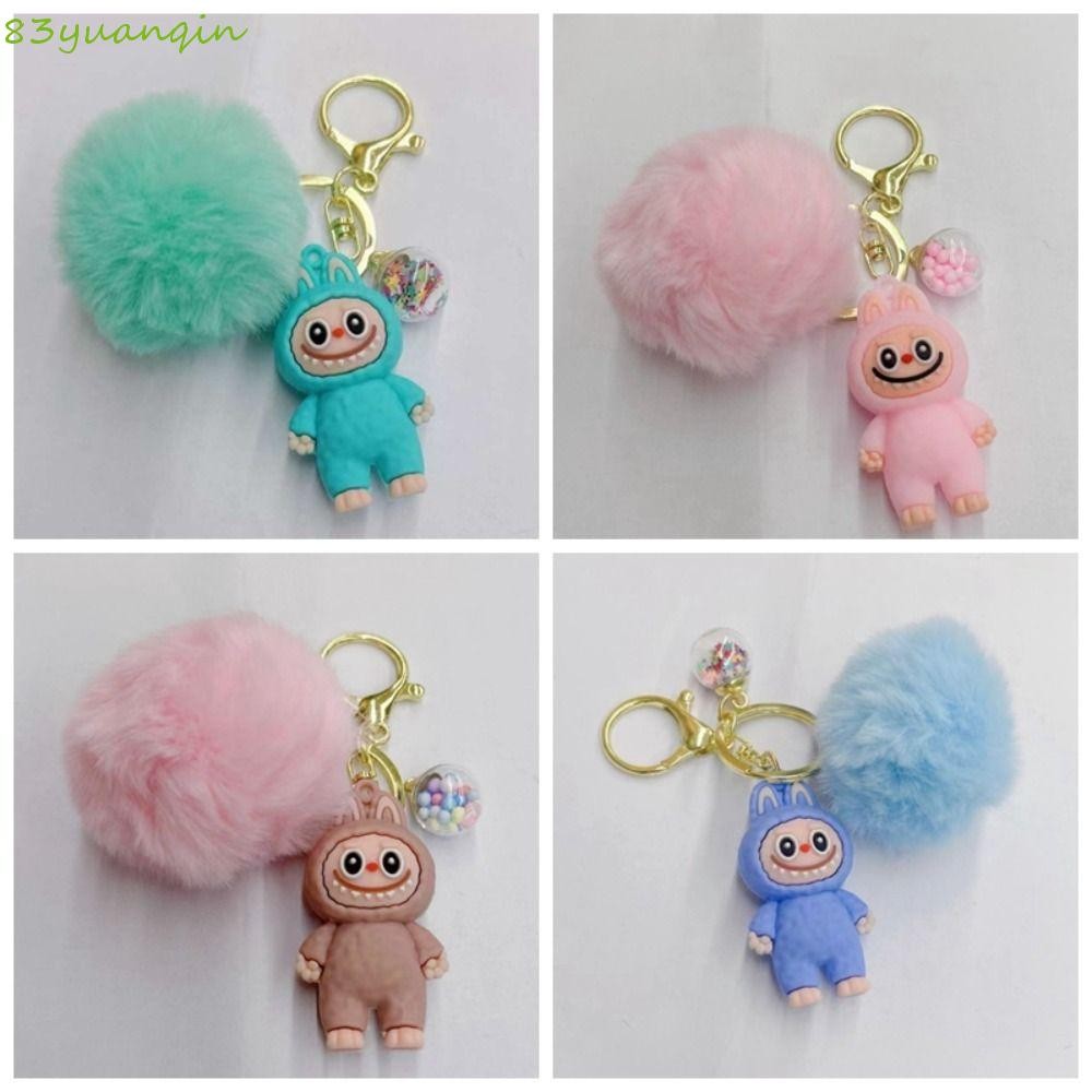 YUANQIN Labubu Doll Keychain, Anti-lost Backpack Charms Labubu PVC ...
