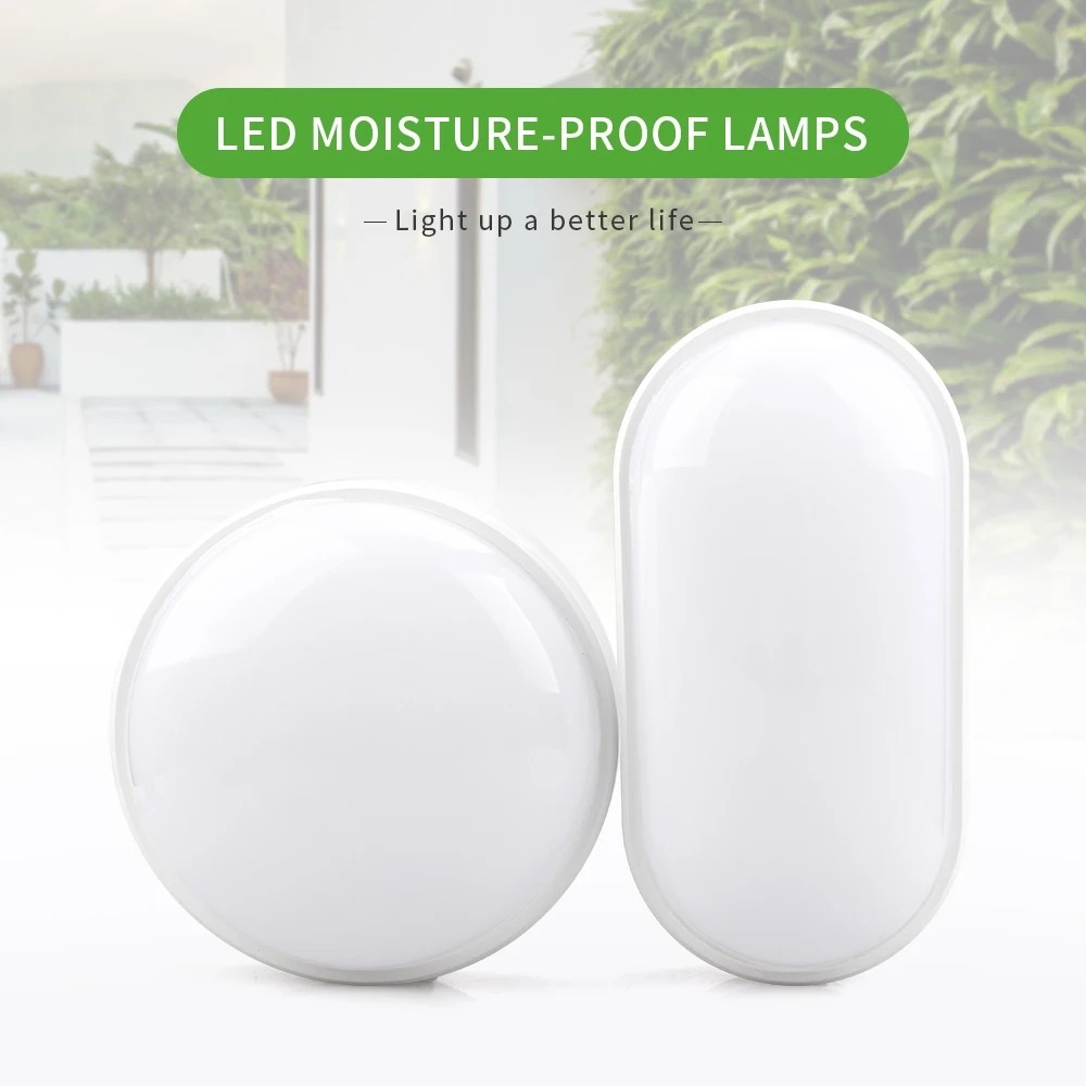 Round / Oval LED Moisture Proof Ceiling Lamp IP65 Waterproof ...