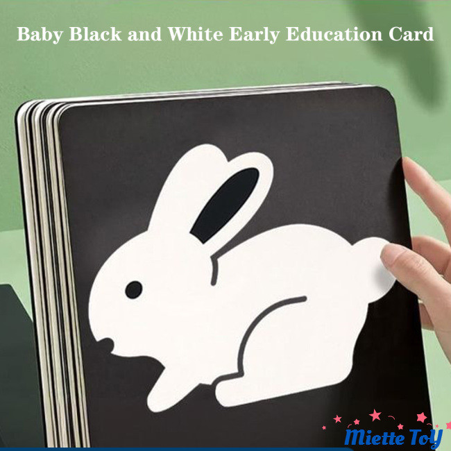 MIE Baby Visual Stimulation Cards High Contrast Flash Card Newborn ...
