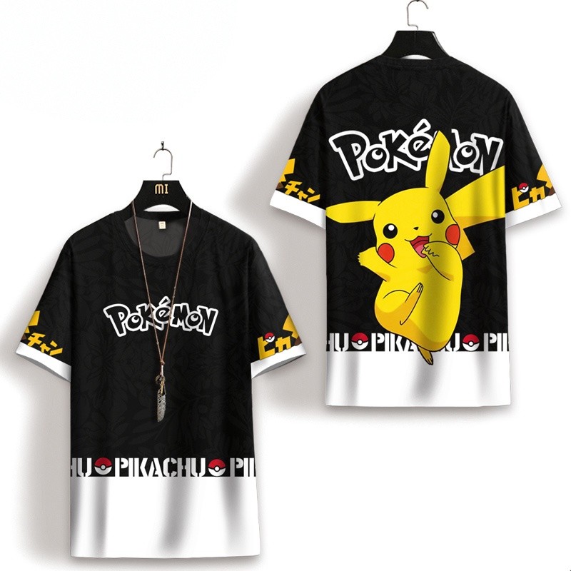 Summer Anime Merchandise Male Pikachu POKEMON shirt | Shopee Malaysia