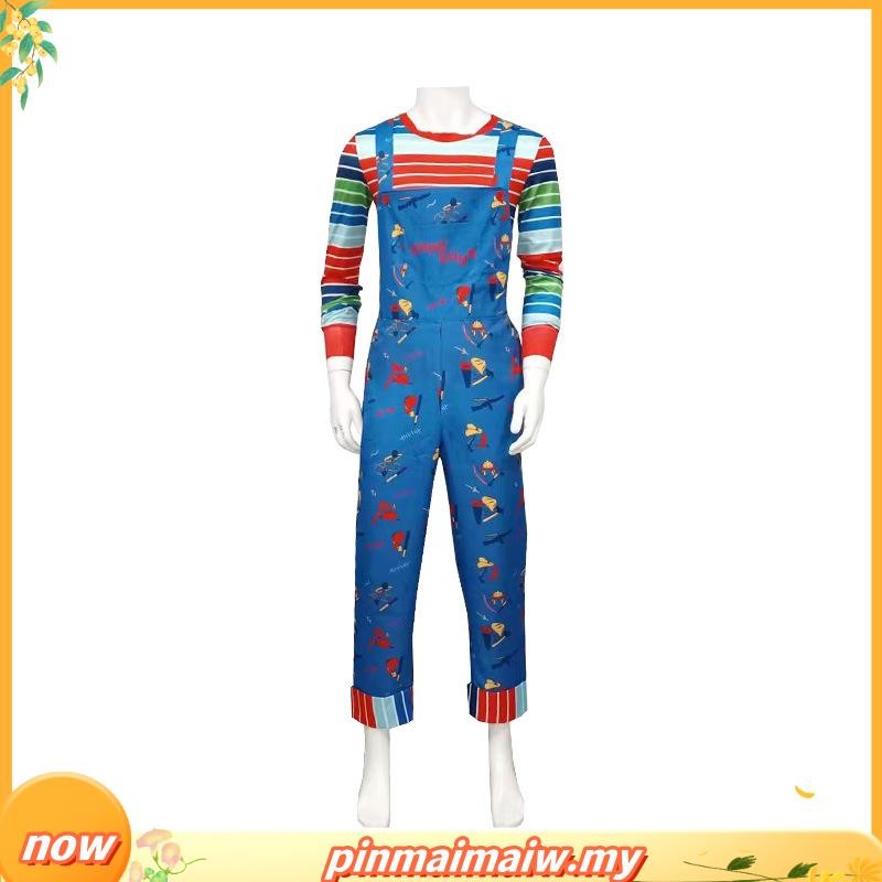 Chucky Cosplay Costume Men Women Shirt Pants Outfits Fantasia Halloween ...