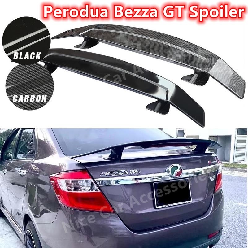 Perodua Bezza Rear GT Spoiler Black/Carbon Accessories Chrome ...