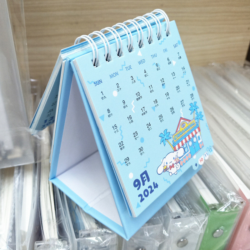 2024Year Clow M Melody Mini Flip-up Calendar Coil Notebook Pacha Dog ...