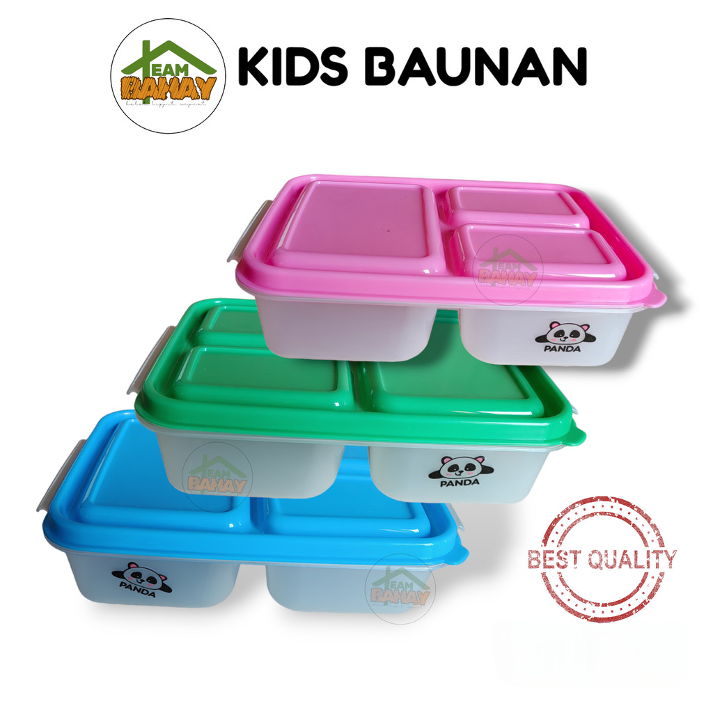 Kids Baunan with partition food keeper storage lunch box meal | Shopee ...