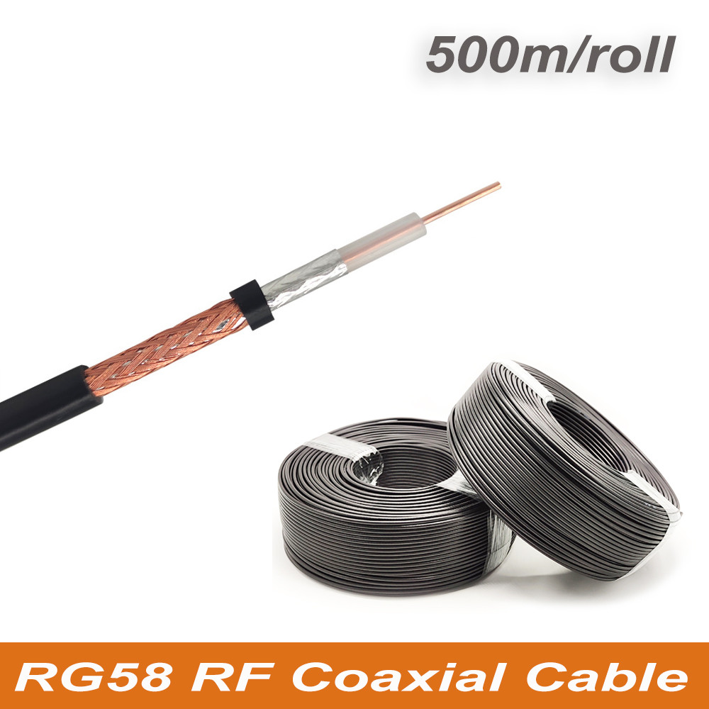 RG58 Coaxial Cable 500m Low Loss 50ohm Extension Coax Cable for 3G 4G ...