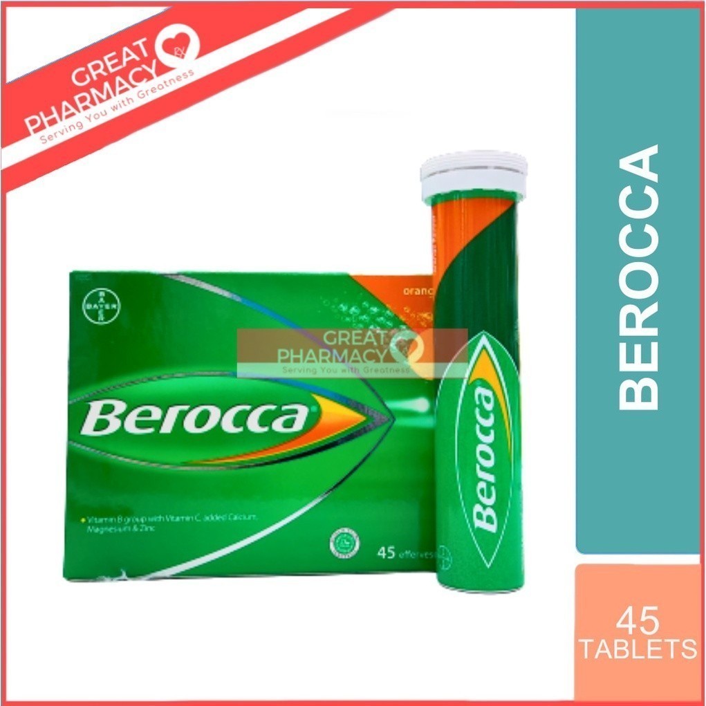 Berocca Effervescent Tablets Orange Flavour 45s (Exp : 02/2025 ...