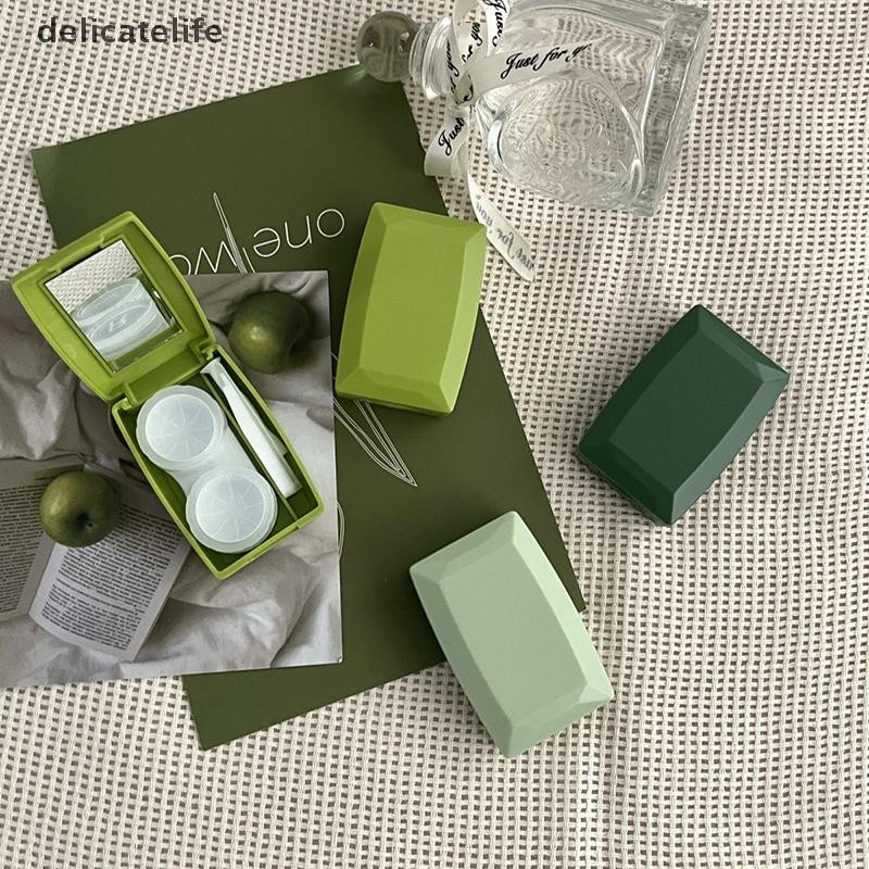 delicatelife Portable Mini Contact Lens Box With Mirror Plastic Contact ...