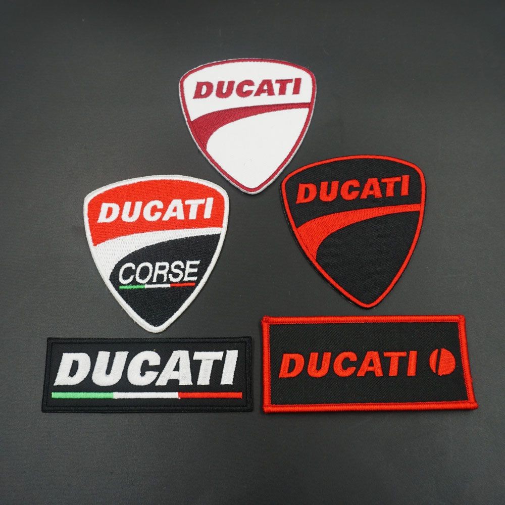 Ducati DUCATI motorcycle badge Velcro seal logo embroide DUCATI DUCATI motorcycle badge Velcro ...