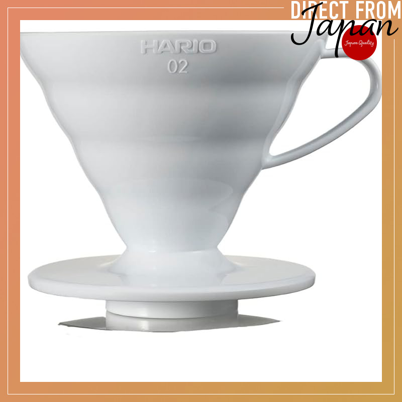 HARIO V60 Transparent Dripper 02 White for 1-4 cups Coffee Hand Drip Made in Japan VDR-02-W ...