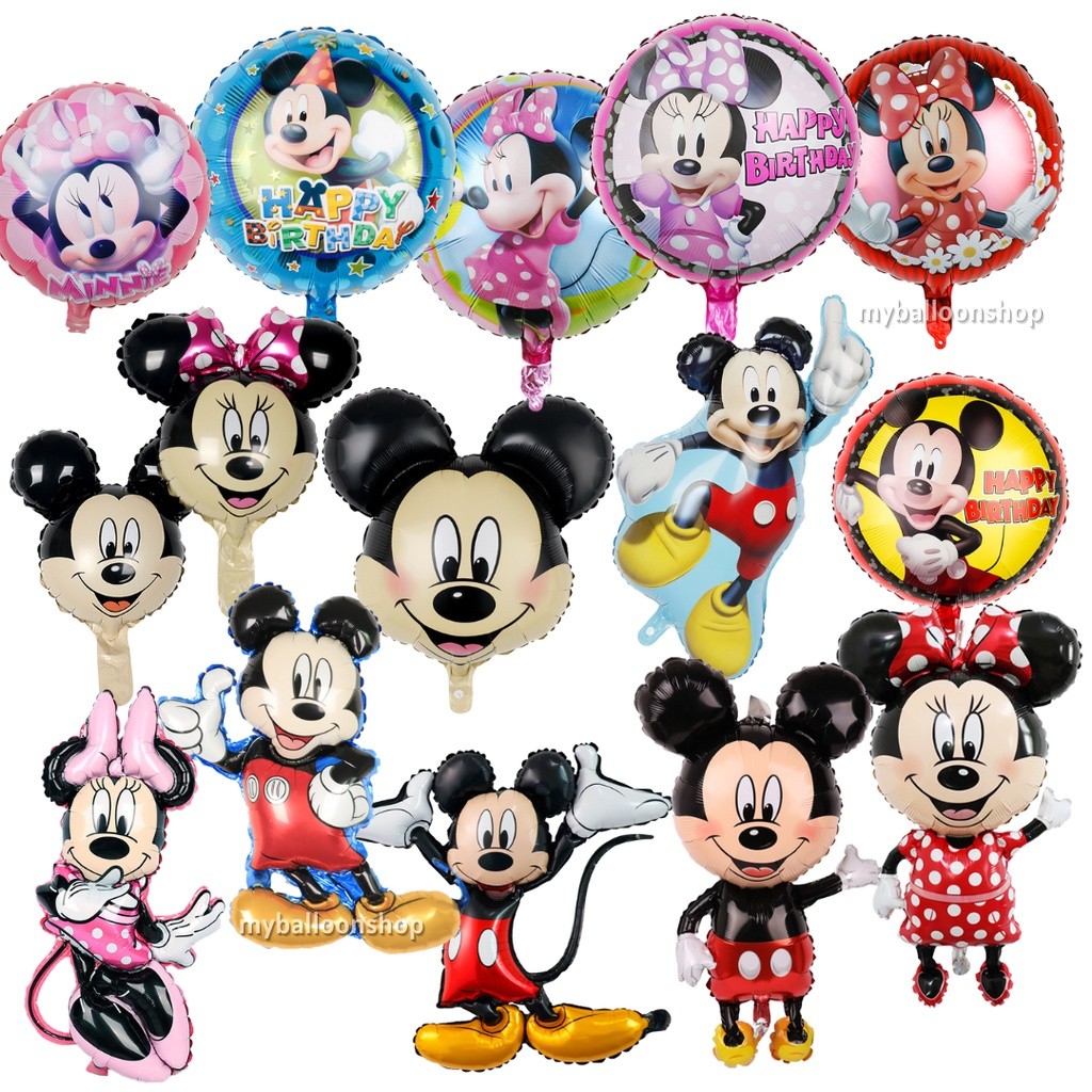 Mickey Mouse Collection Balloons Minnie Mouse Balloons Decorations ...