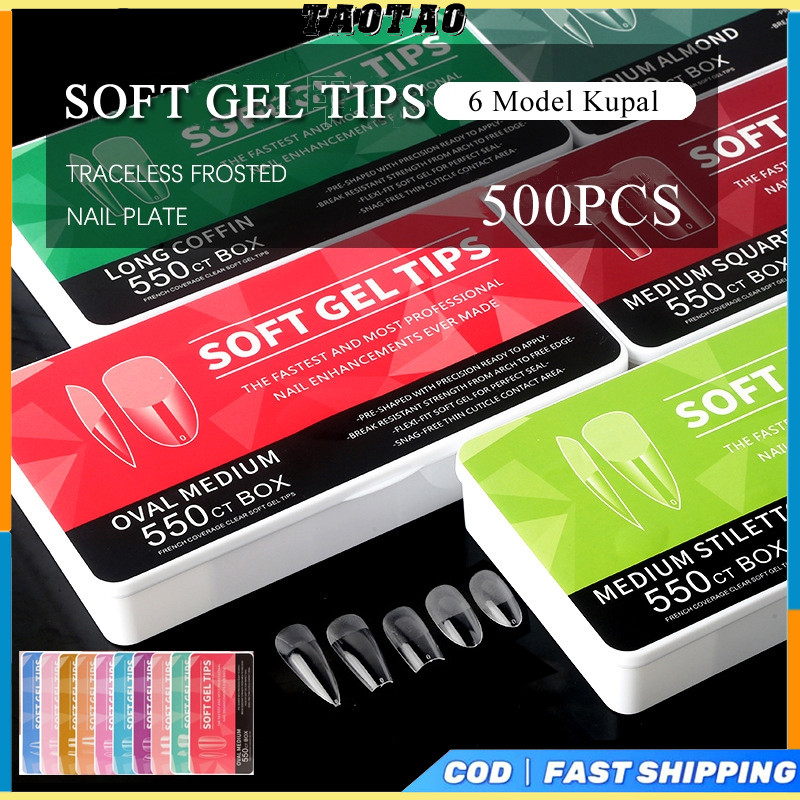 550pcs NAIL SOFT TIP EXPRESS POLY GEL NAIL EXTENSION KUKU EXTENSION FOR ...