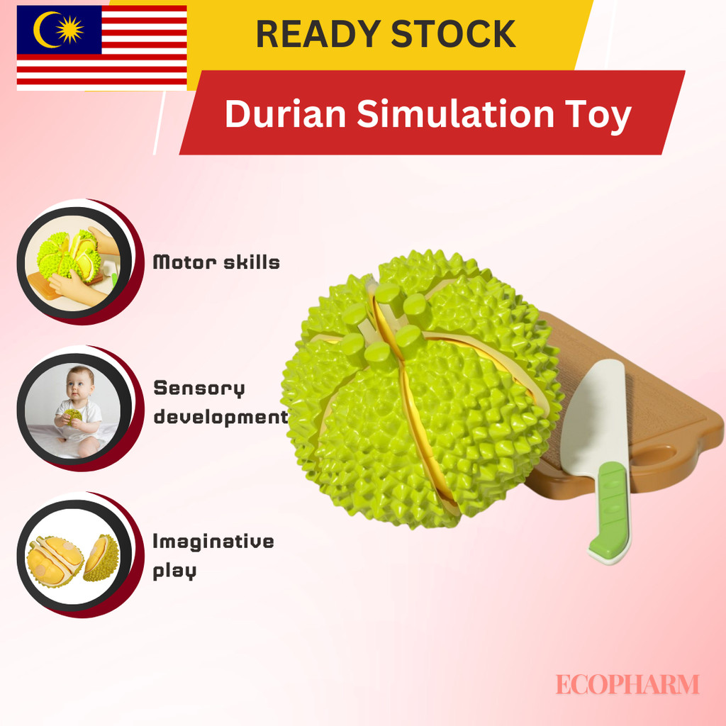 Durian Fruit Toy Pretend Play Children Cutting Toys Food Sensory Games ...