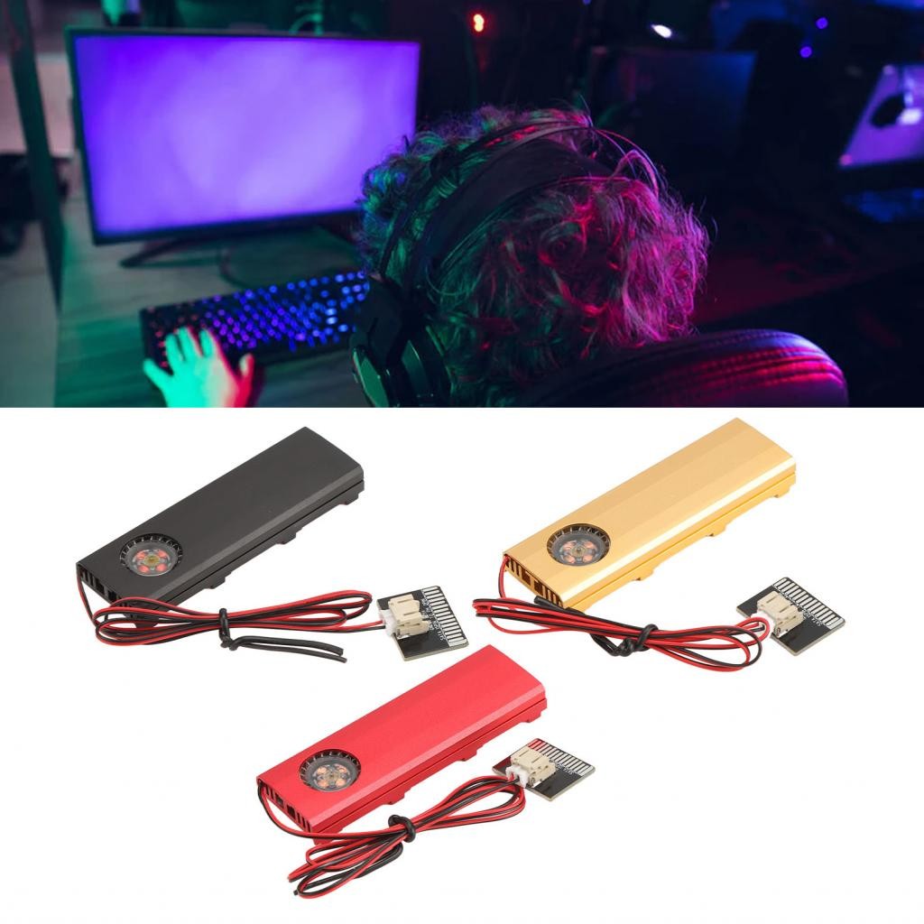 Sudi M.2 NGFF NVME SSD Heatsink Quadruple Heat Dissipation 5V Fan SATA ...