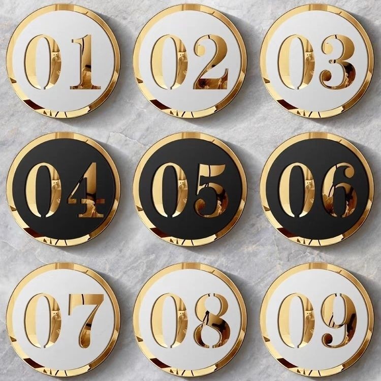 Acrylic Customized Number Table Number Plate Internet Cafe Locker Seat ...