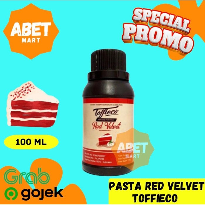 MERAH Pasta Red Velvet Toffieco 100Gr - 100 Grams Redvelvet Tofieco ...