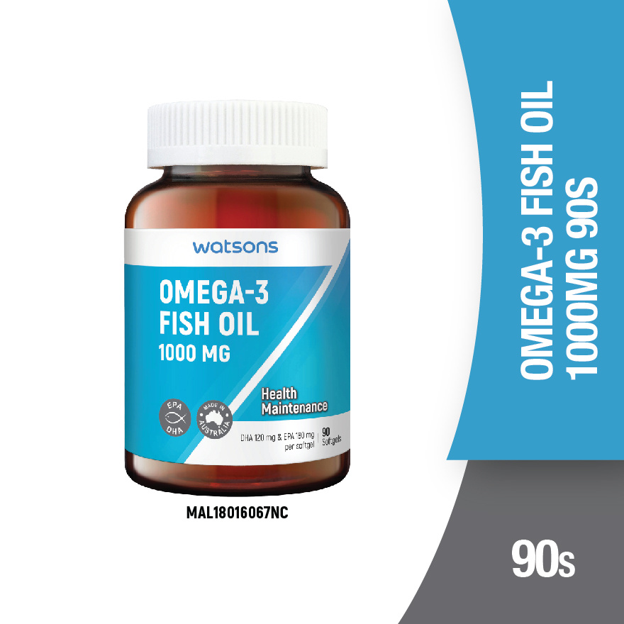 WATSONS Omega 3 Fish Oil 1000mg 90's | Shopee Malaysia
