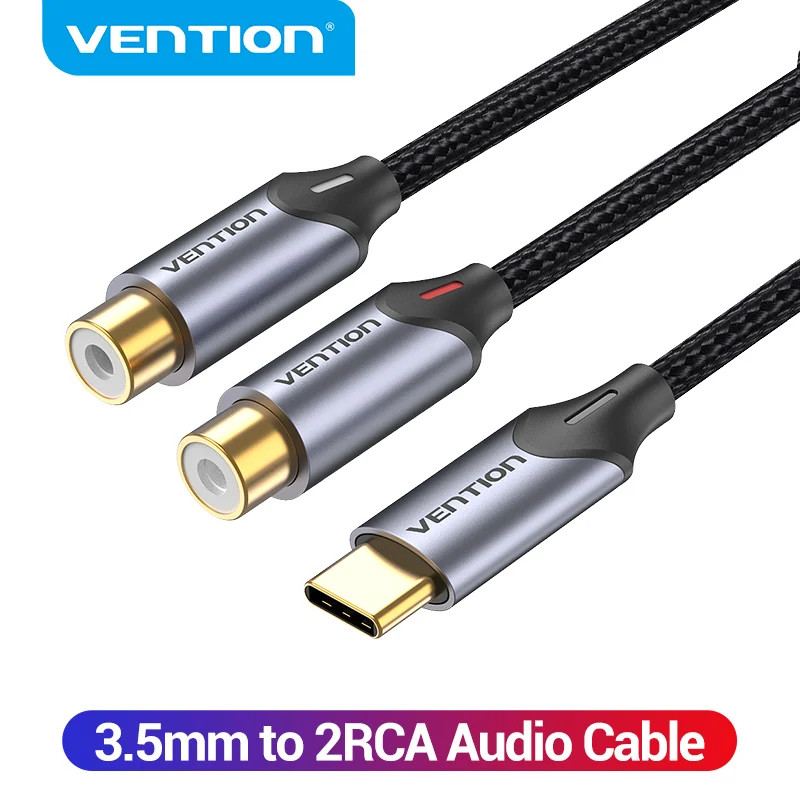 Vention USB C to RCA Audio Cable Type C Male to 2 RCA FemaleLaptop ...
