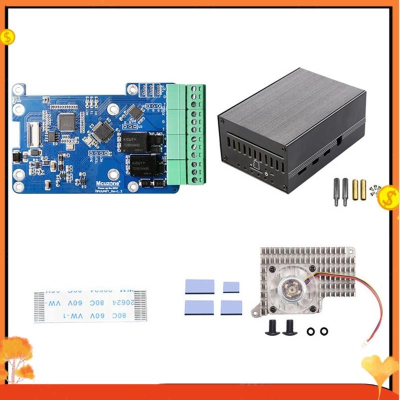MPUUART PCIe to USB UART HAT+Cooling Fan+Case for Raspberry Pi 5 RS485 ...